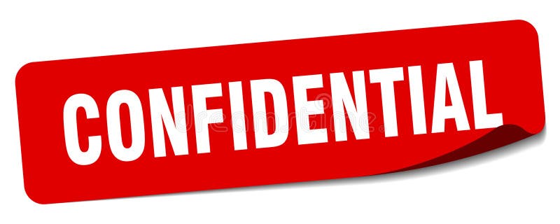 Confidential Sticker. Confidential Label Stock Vector - Illustration of ...