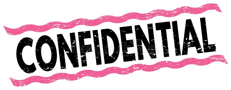 CONFIDENTIAL Text on Pink-black Lines Stamp Sign Stock Illustration ...