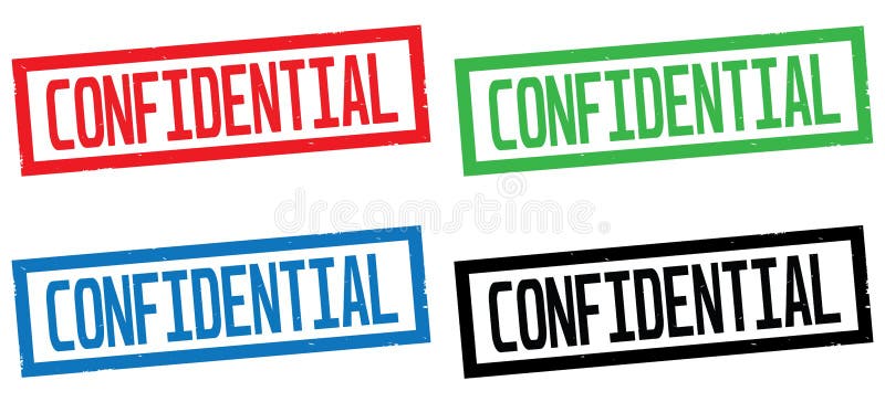 CONFIDENTIAL Text, on Rectangle Border Stamp Sign. Stock Illustration ...