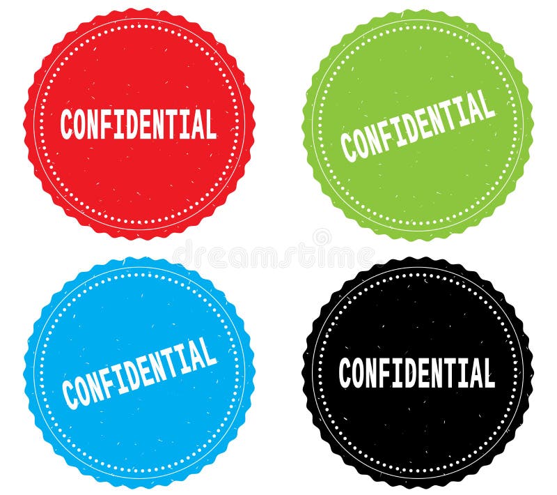 Confidential Badge. Vector. Confidential Stamp Icon. Certified Badge ...