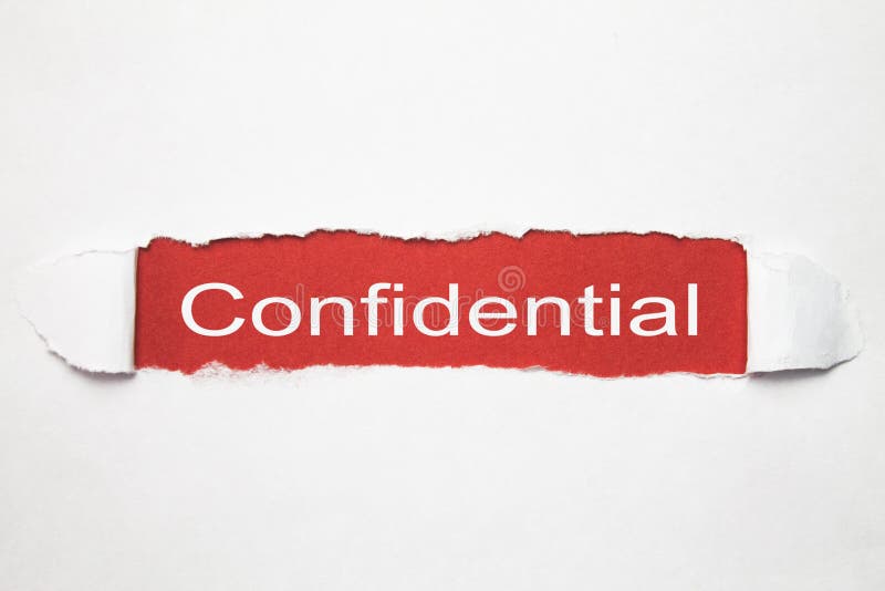 Confidential Text on Torn Paper. Stock Image - Image of paper, torn ...