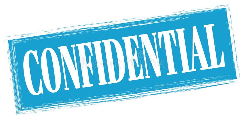 CONFIDENTIAL Text Written on Blue Stamp Sign Stock Illustration ...