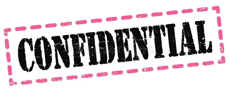 CONFIDENTIAL Text Written on Pink-black Stamp Sign Stock Illustration ...