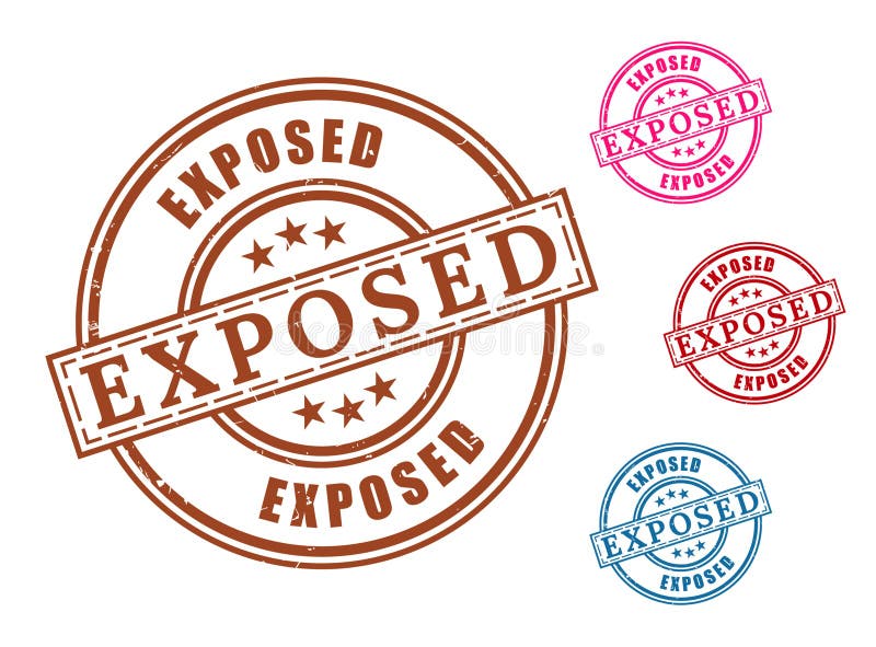 Confidential Uncovered Badge Pack, Exposed Info Grunge Vector Stamps ...