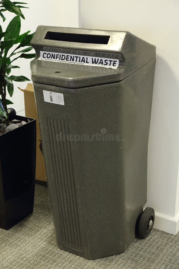 Confidential Waste Container Stock Image - Image of shredding, recycle ...