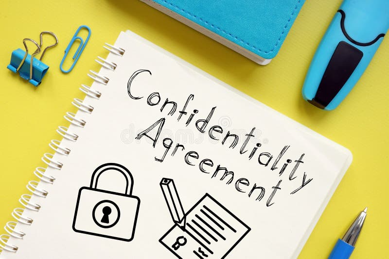 Confidentiality Agreement is Shown on the Photo Using the Text Stock ...