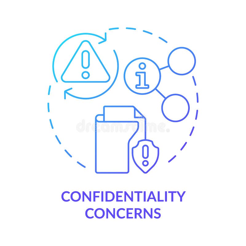 Confidentiality Concerns Blue Gradient Concept Icon Stock Vector ...