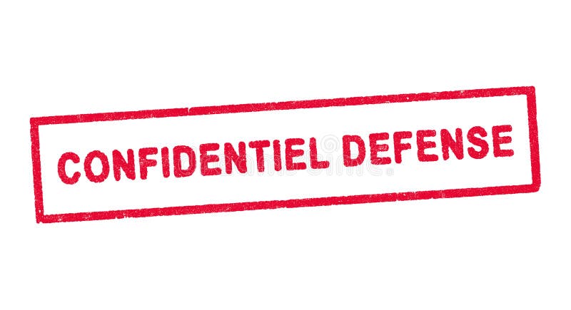 Confidentiel Defense Red Ink Stamp Stock Illustration - Illustration of ...