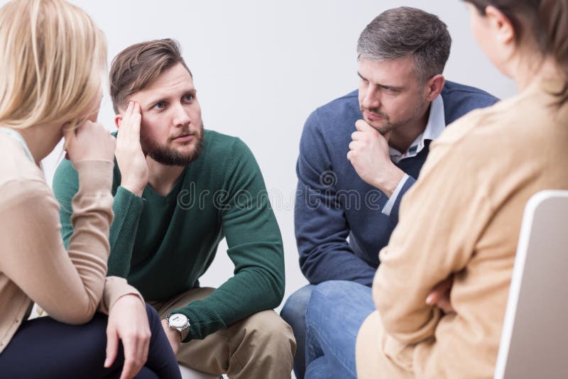 Confiding to group stock image. Image of person, circle - 68502409