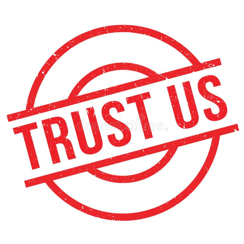 Confie-nos Carimbo De Borracha Ilustração do Vetor - Ilustração de ...