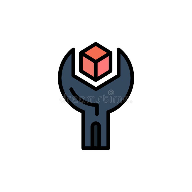 Config, Develop, Product, Sdk, Service Flat Color Icon. Vector Icon ...