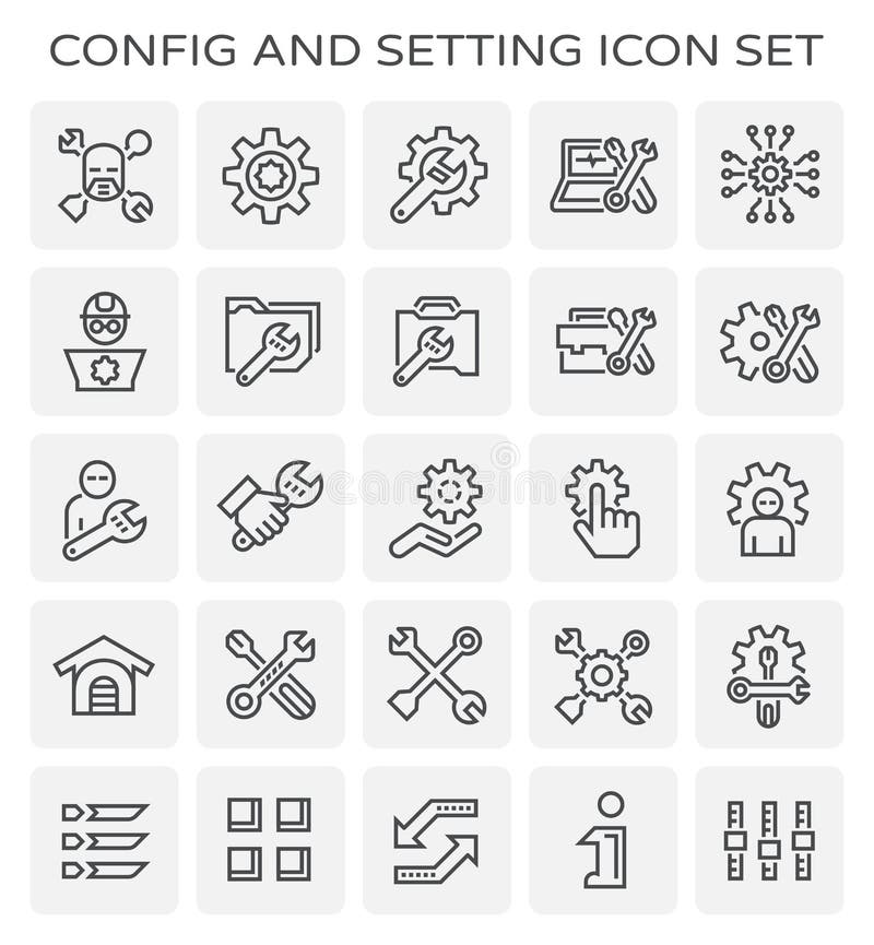 Config setting icon stock vector. Illustration of preferences - 108572746