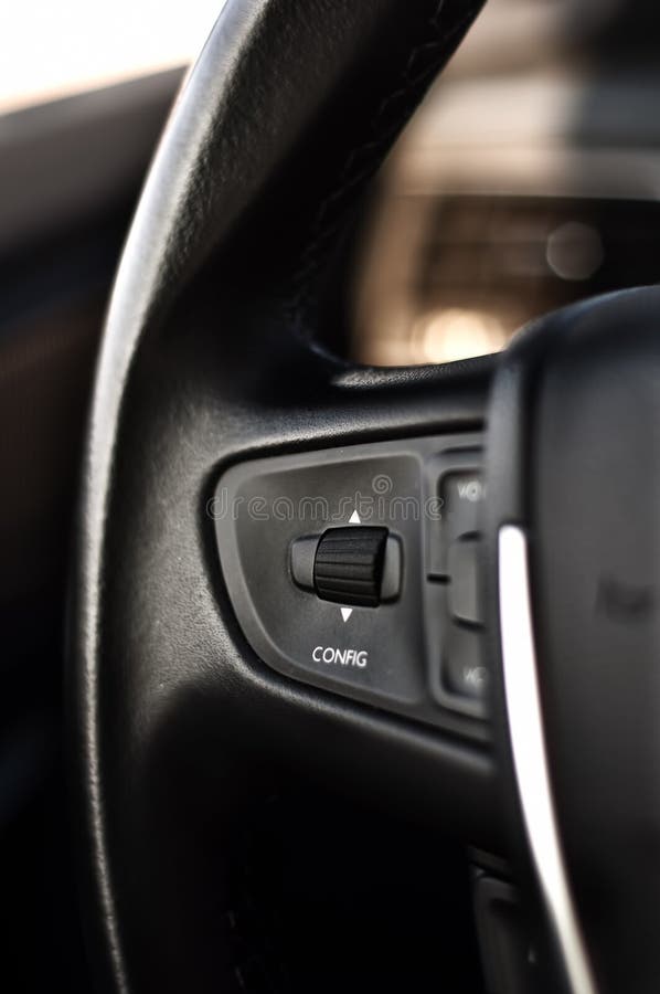 Configurable Buttons on Vehicle Steering Wheel Stock Photo - Image of ...