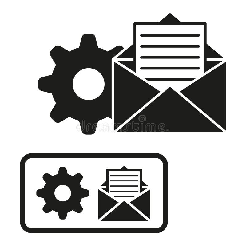 Configurable Email Settings Icon. Vector Illustration. EPS 10 Stock ...
