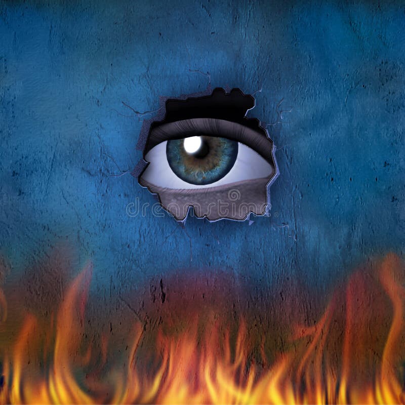 Configuration D'incendie D'oeil Illustration Stock - Illustration du ...