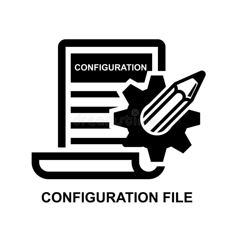Configuration files icon stock illustration. Illustration of laptop - 330745552