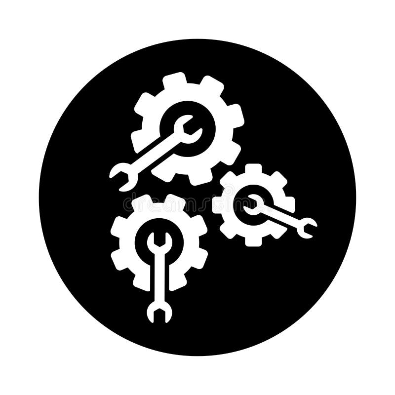 Configuration, Gear, Setting Icon. Black Vector Design Stock Vector ...