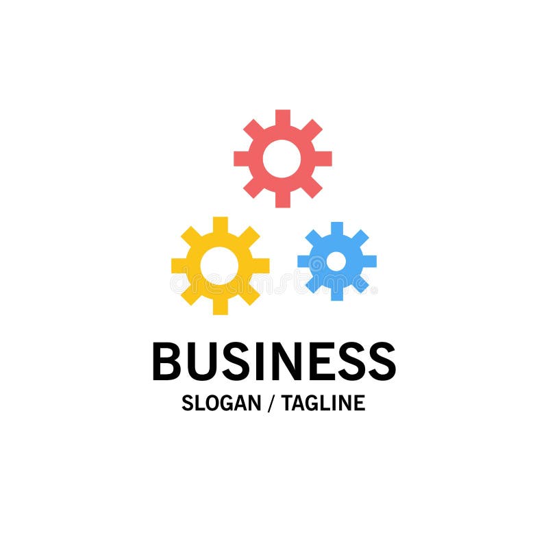 Configuration, Gears, Preferences, Service Business Logo Template. Flat ...