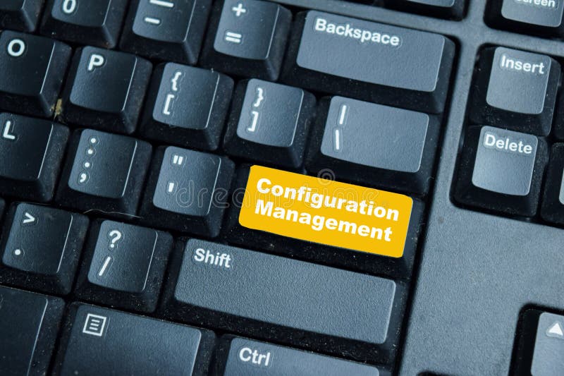 Configuration Management Write on Keyword Isolated Laptop Background ...