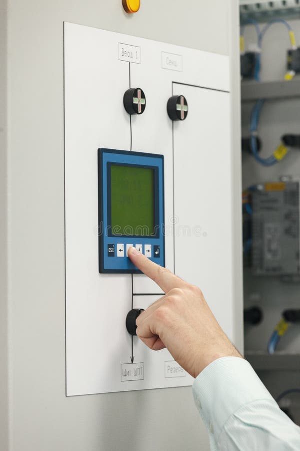 Setting Data in Electrical Cabinet Stock Image - Image of controlling ...