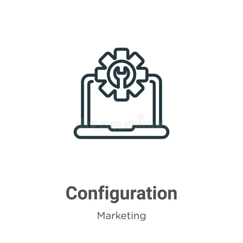 Configuration Outline Vector Icon. Thin Line Black Configuration Icon ...