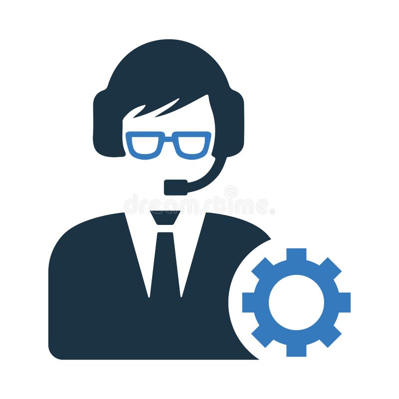 Configuration, Settings, Customer Support Icon. Glyph Vector Isolated ...