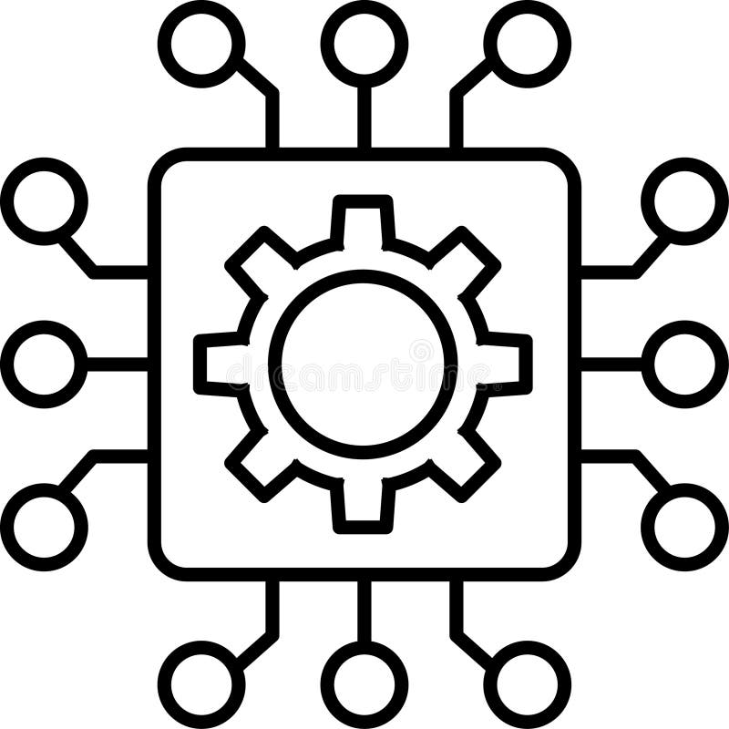 Configuration System Icon. Computing Infrastructure Icon. Mechanical Controls Sign, Software ...