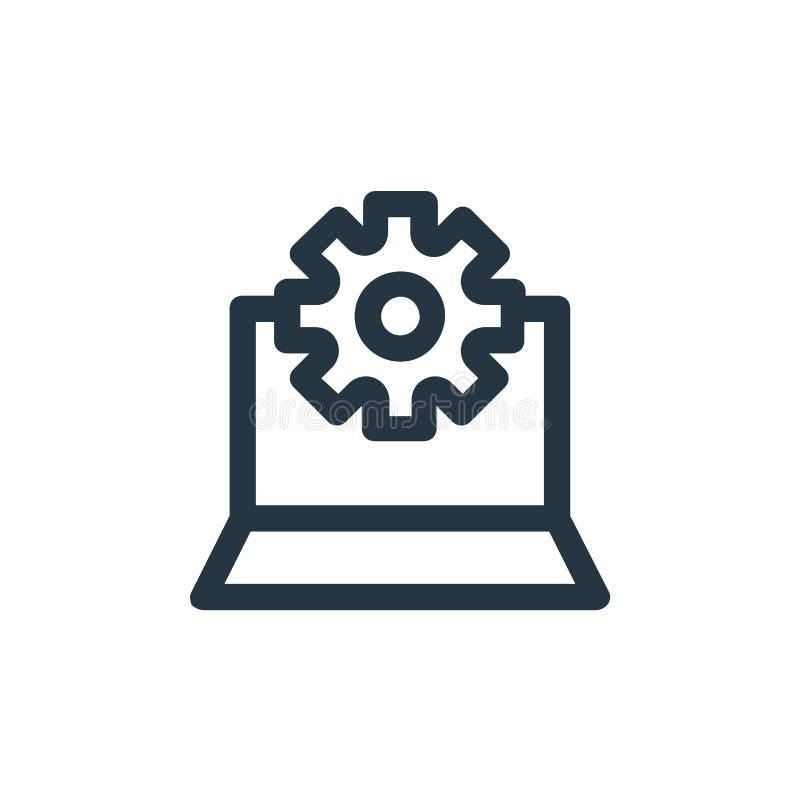 Configuration Vector Icon Isolated on White Background. Outline, Thin ... Configuration Vector Icon Isolated on White Background. Outline, Thin ...