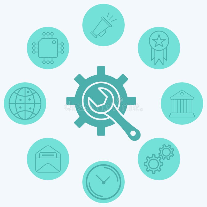 Configuration Flat Vector Icon Sign Symbol Stock Vector - Illustration ...