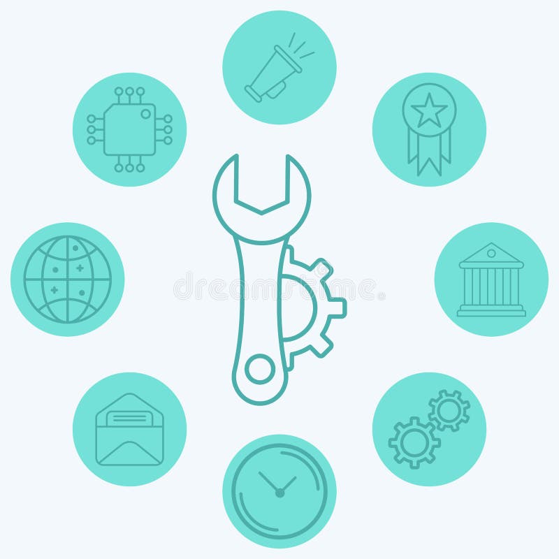 Configuration Flat Vector Icon Sign Symbol Stock Vector - Illustration ...