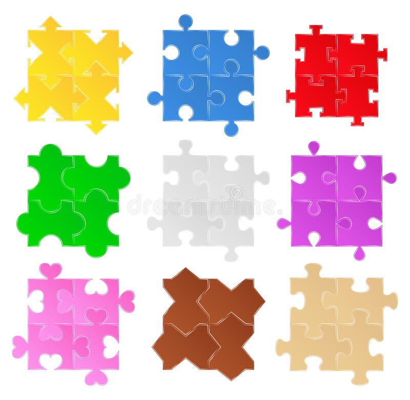 Configurations de puzzle illustration stock. Illustration du commande ...