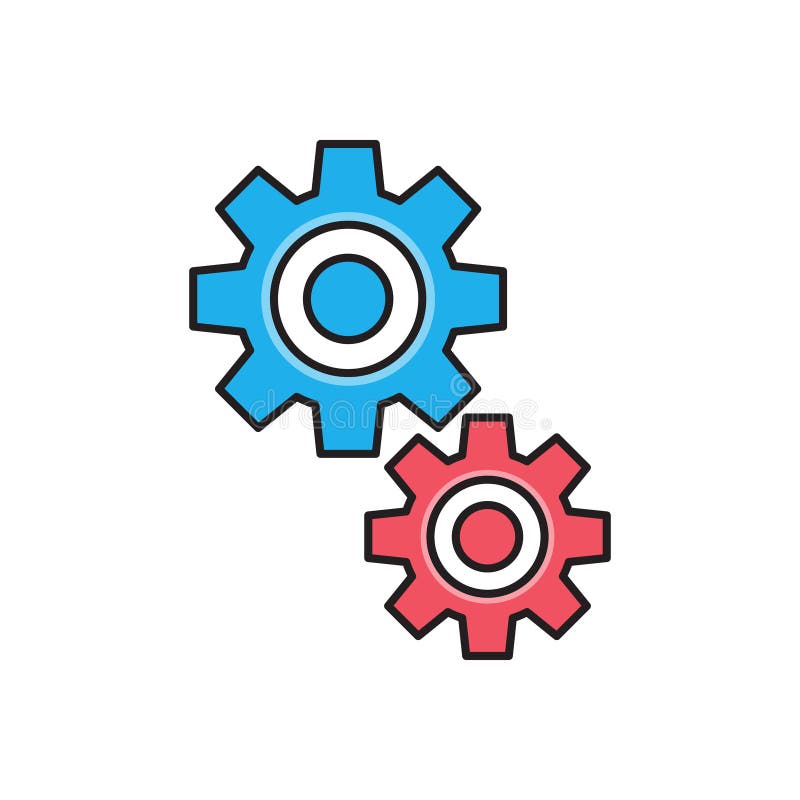 Configure Vector Flat Color Icon Stock Vector - Illustration of ...