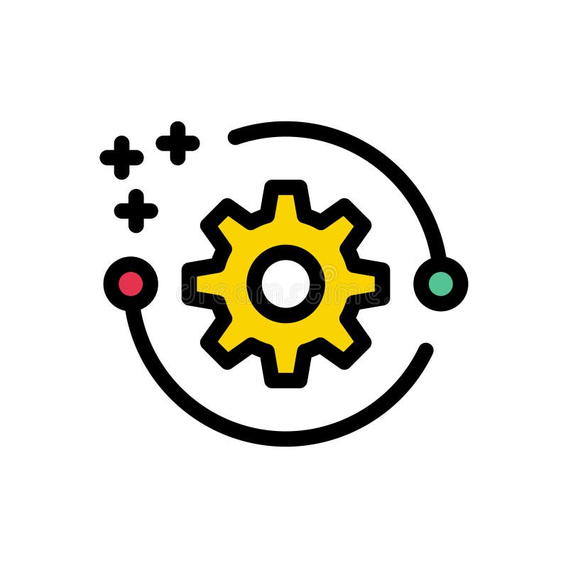 Configure Vector Flat Color Icon Stock Vector - Illustration of machine ...