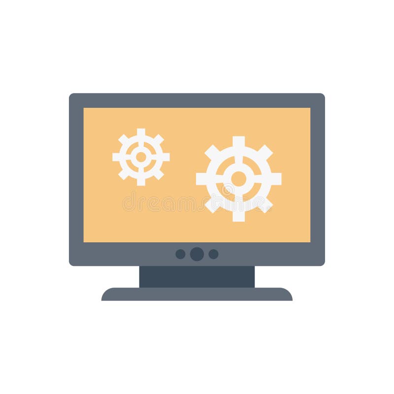 Configure Vector Color Flat Icon Stock Vector - Illustration of ...