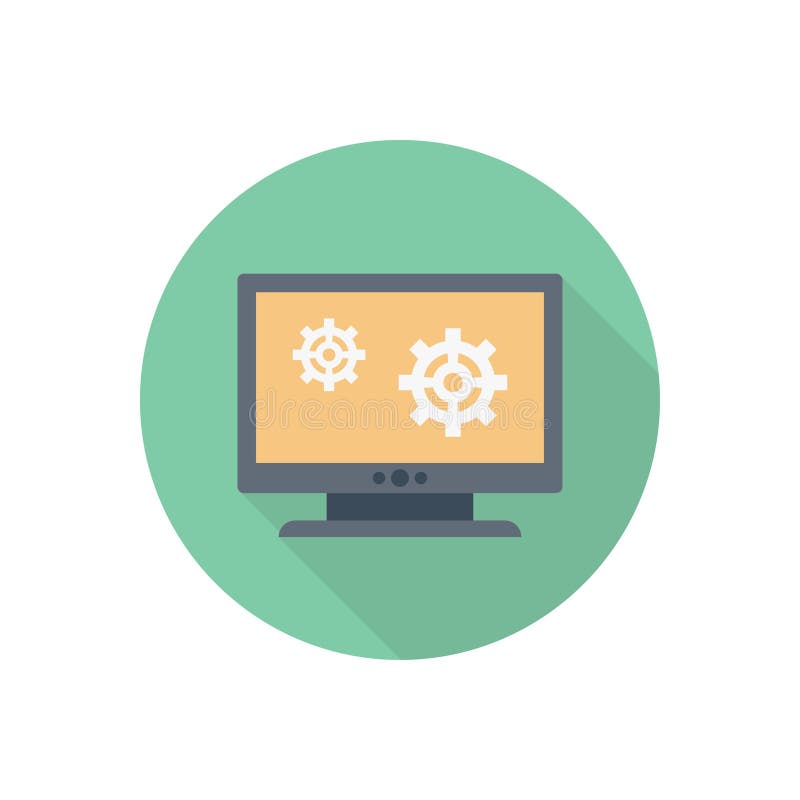 Configure Vector Color Flat Icon Stock Vector - Illustration of engine ...