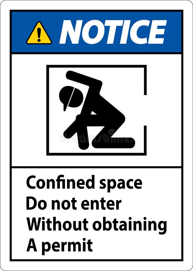 Confined Space Do Not Enter without Obtaining Permit Stock Vector ...