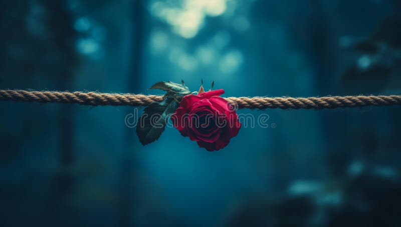 Confinement and Control are Symbolized by a Red Rose Bound with a ...