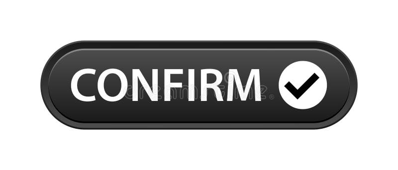 Confirm button stock vector. Illustration of edition - 213157955