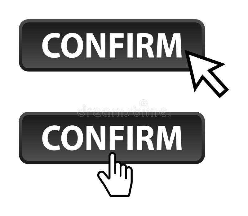 Confirm button stock vector. Illustration of access - 213157884