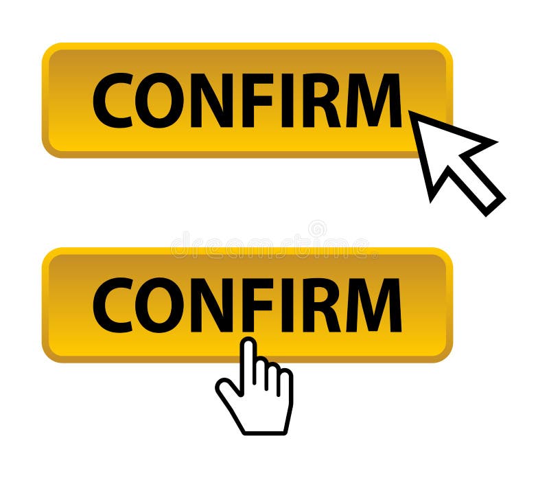 Confirm button stock vector. Illustration of abstract - 213160064