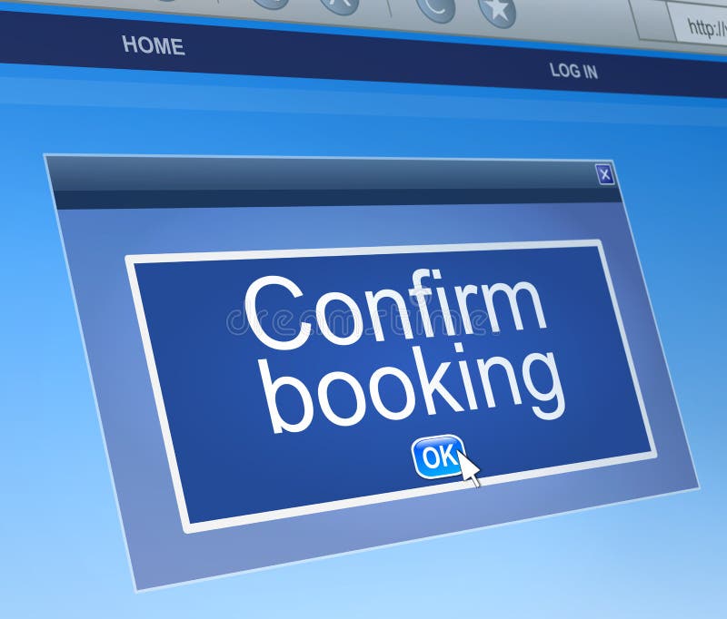 Confirm booking concept. stock illustration. Illustration of agreement ...