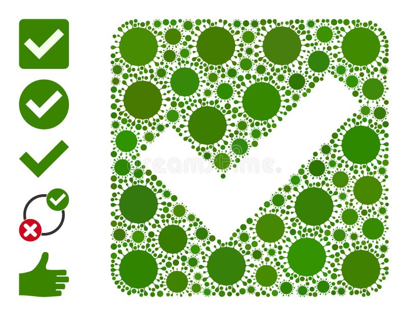 Confirm Checkbox Icon - Coronavirus Mosaic and Similar Icons Stock ...