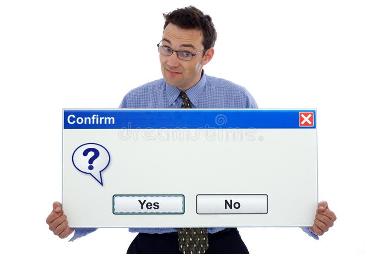 Confirm dialog box stock photo. Image of sale, smile, question - 3168762