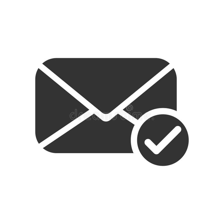 Confirm email icon stock vector. Illustration of mail - 175092616