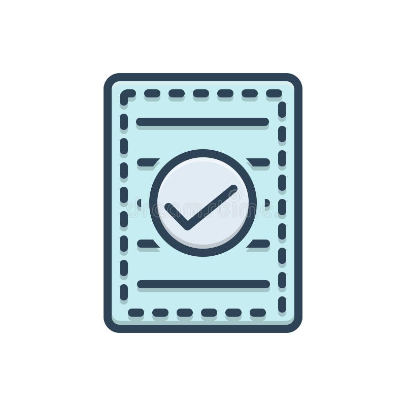 Mix Icon for Confirm, Endorse and Indorse Stock Vector - Illustration ...