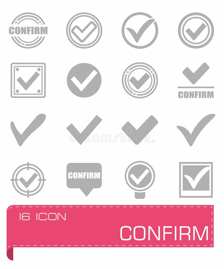 Confirm Icon Vector. Simple Flat Symbol Stock Vector - Illustration of ...