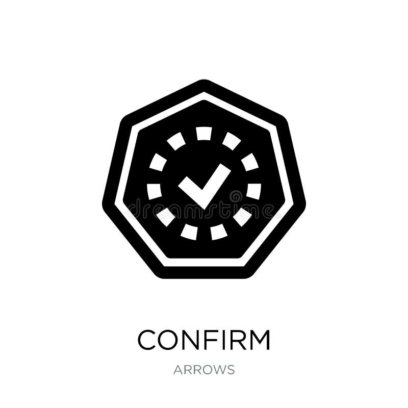 Confirm Icon in Trendy Design Style. Confirm Icon Isolated on White ...