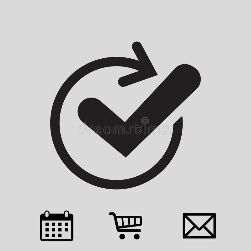 Confirm Icons; Vector Illustration. Flat Design Style Stock Vector ...