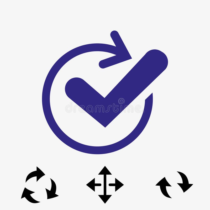 Confirm Icons; Vector Illustration. Flat Design Style Stock Vector ...