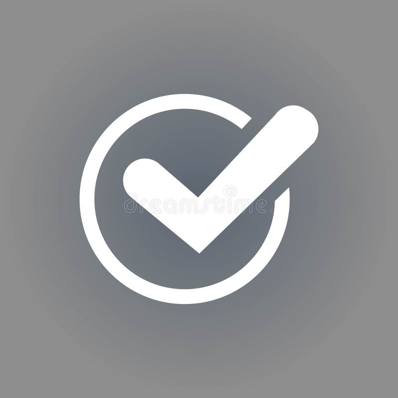 Confirm Icons; Vector Illustration. Flat Design Style Stock Vector ...